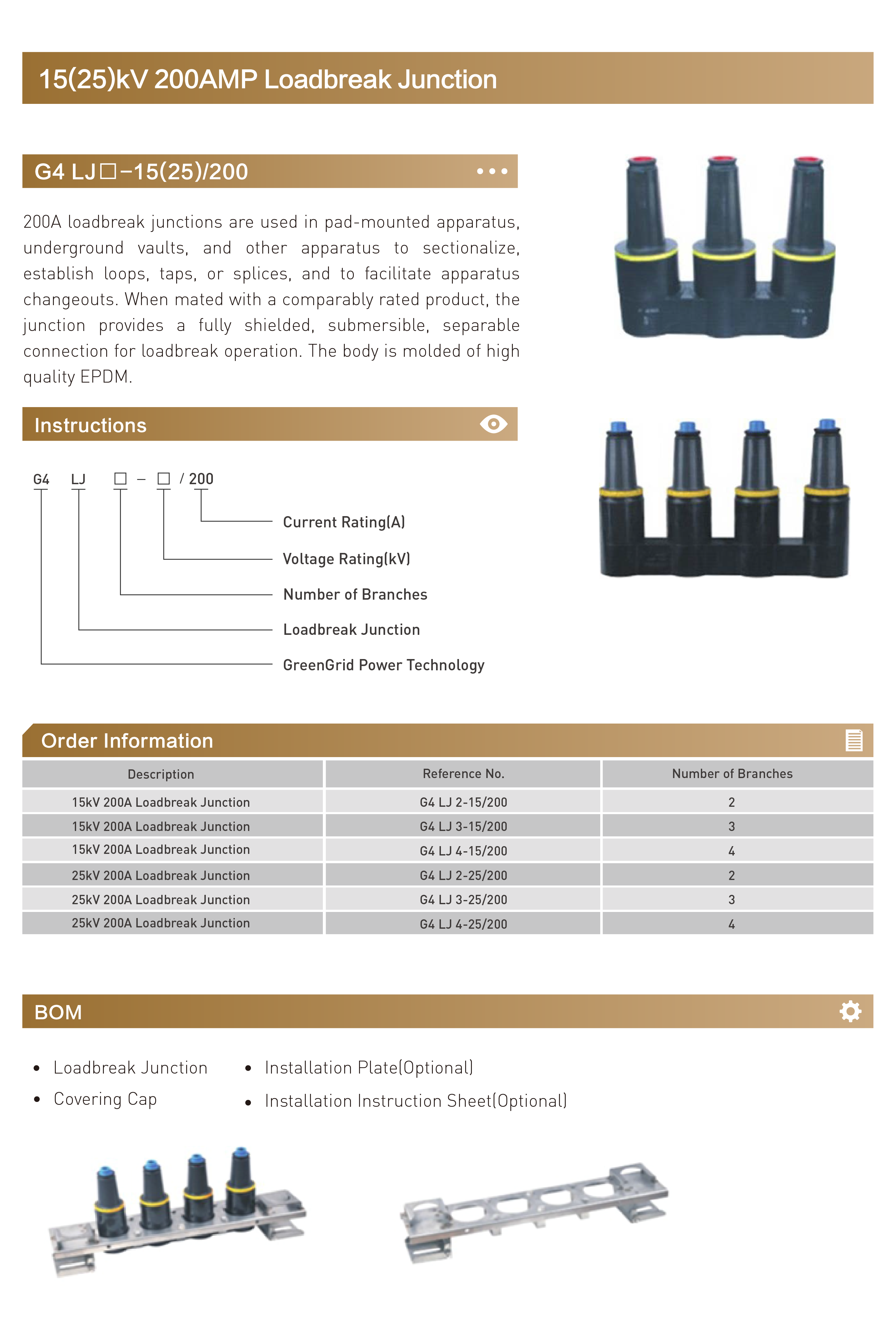 15kV 200A Loadbreak Junction | GreenGrid VCM